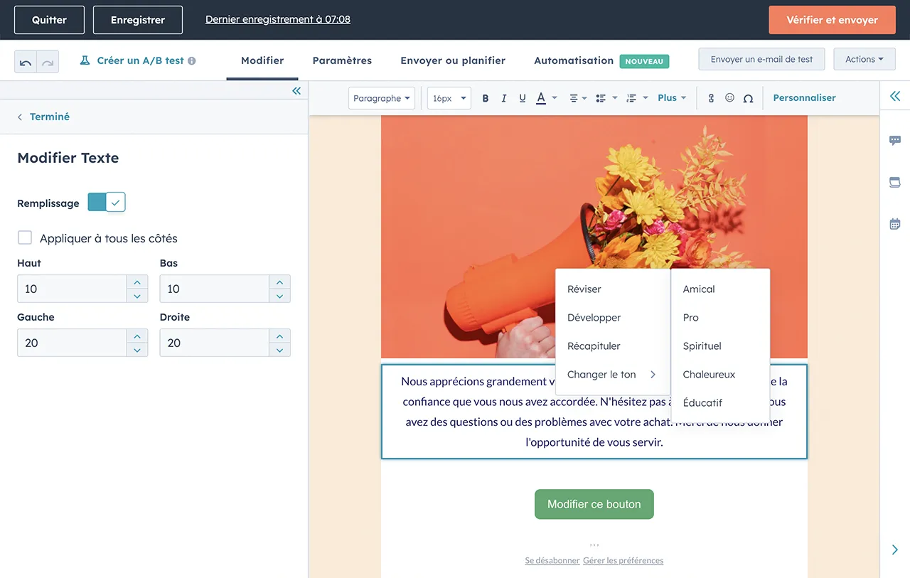 Générateur d'e-mails IA gratuit : rédigez vos mails en un instant | HubSpot